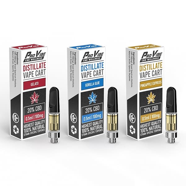 Pro Vibe CBD Distillate Vape Cart (100mg) - CBDgo UK